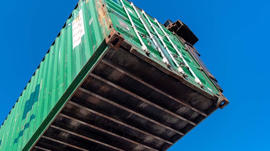 What is the flooring in a shipping container?